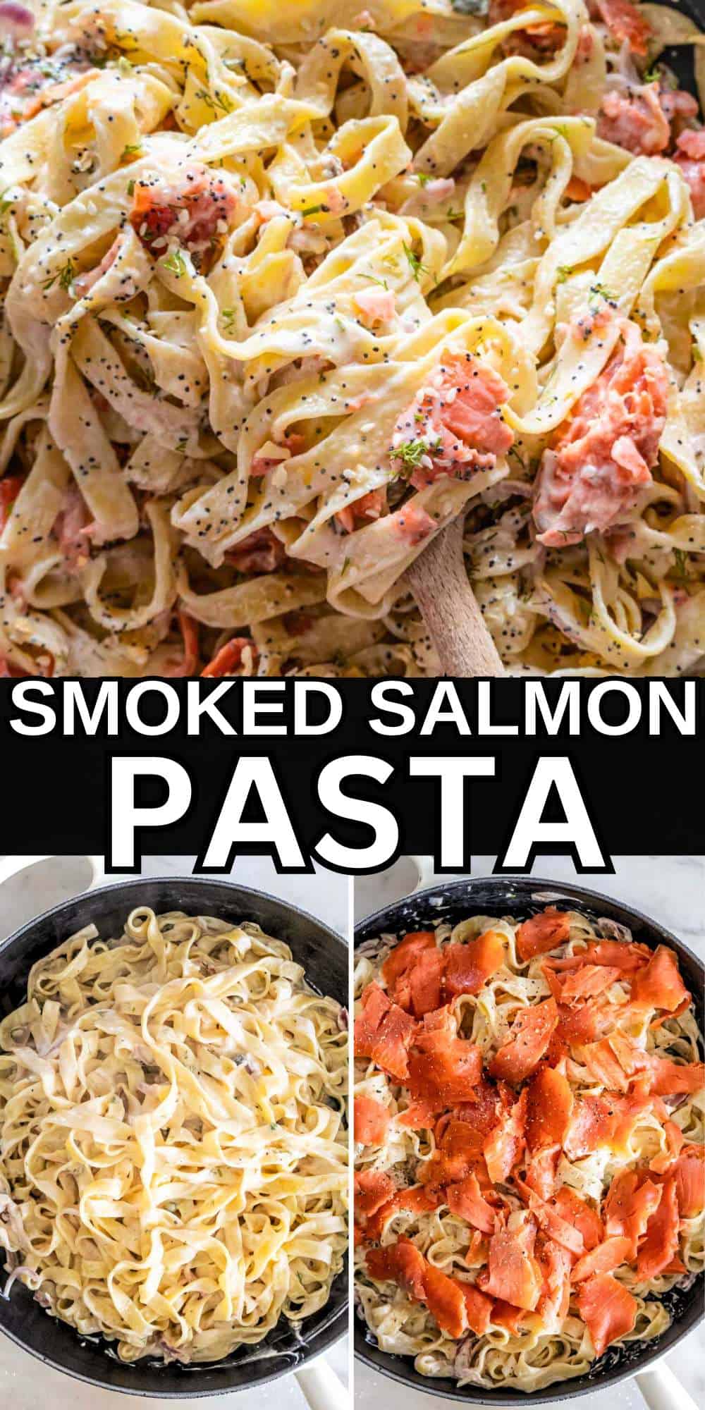 Salmon Pasta with Cream Cheese (Lox Bagel Style) | Hilltop Recipes