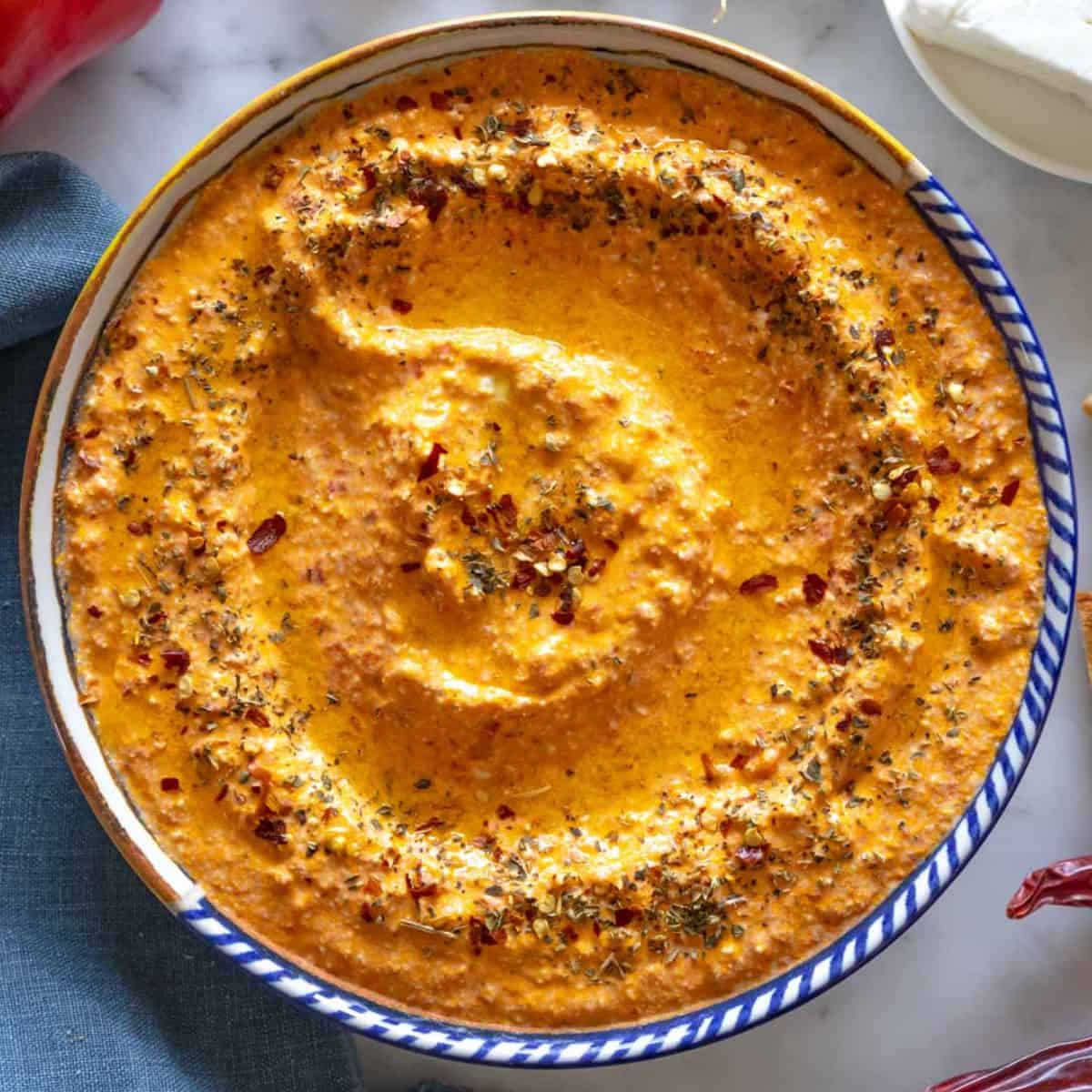 Tirokafteri (Spicy Feta Dip) | Hilltop Recipes