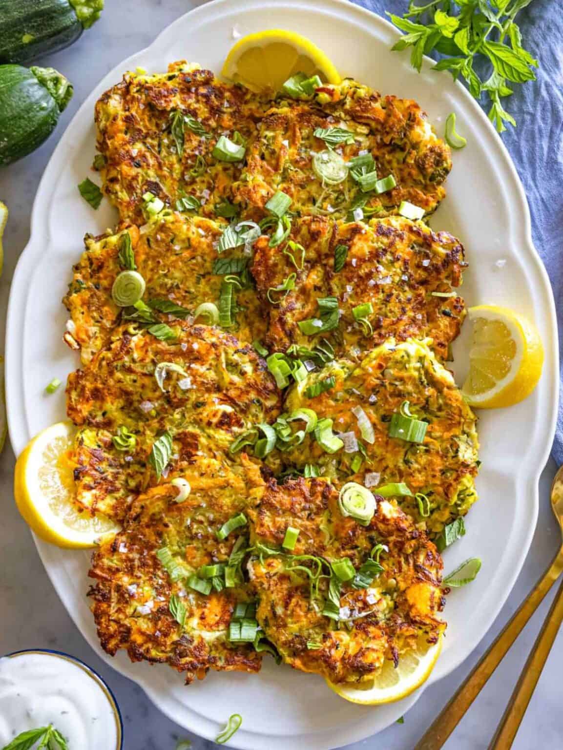 Greek Zucchini Fritters (Kolokithokeftedes) | Nico's Recipes