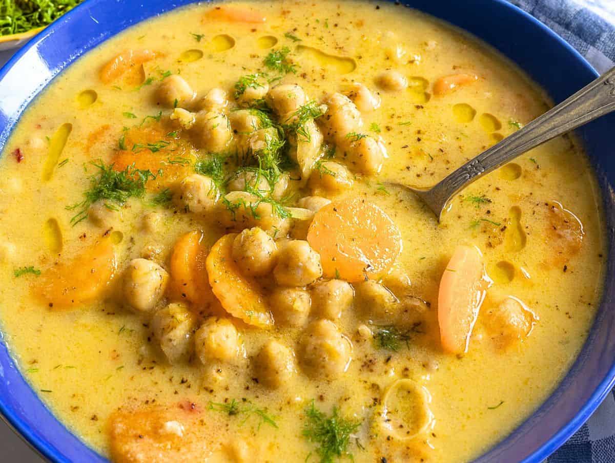 Easy Greek Chickpea Soup — Bright, Creamy, and Comforting (No Cream ...